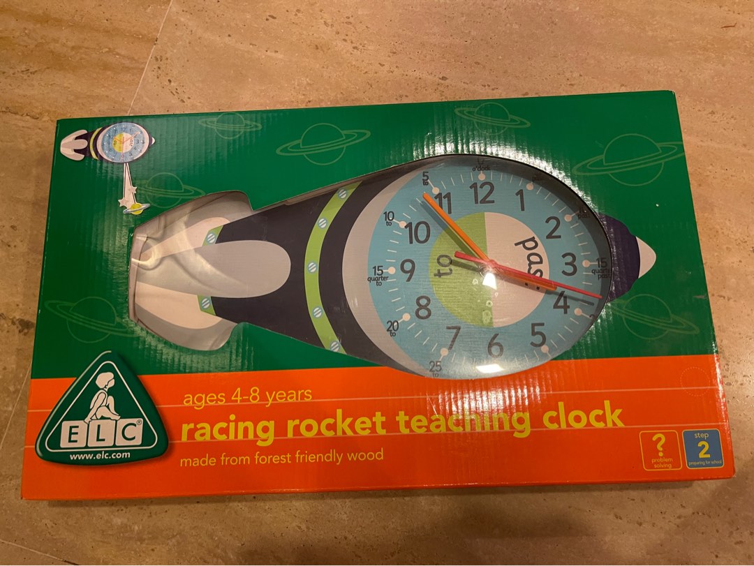 ELC rocket teaching clock, Hobbies & Toys, Toys & Games on Carousell