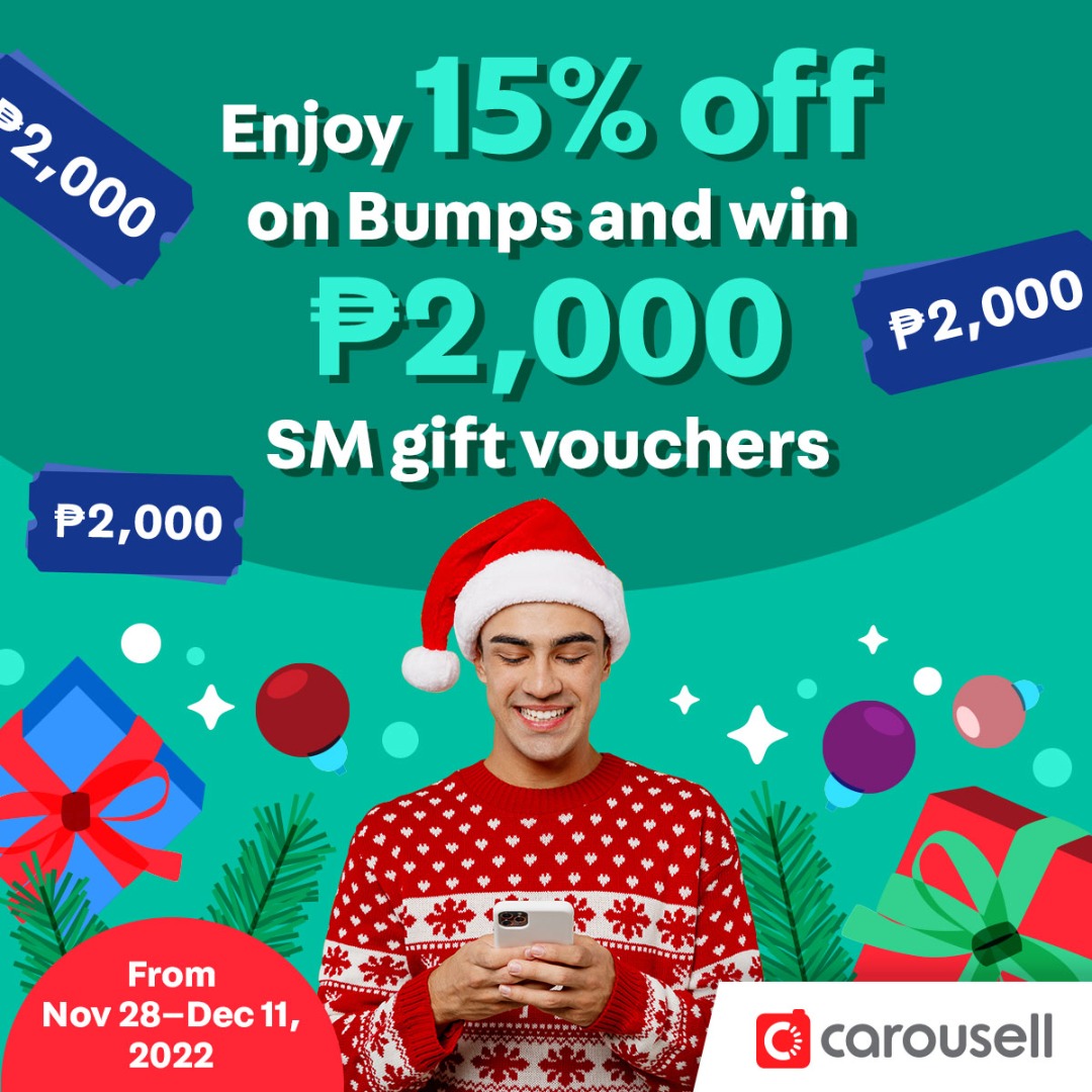 Enjoy a 15% discount on all Bumps and stand to win 2,000 PHP SM ...