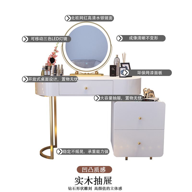 Flash Deal 80cm Dressing Table White Toilet Table Paint (white) Table ...
