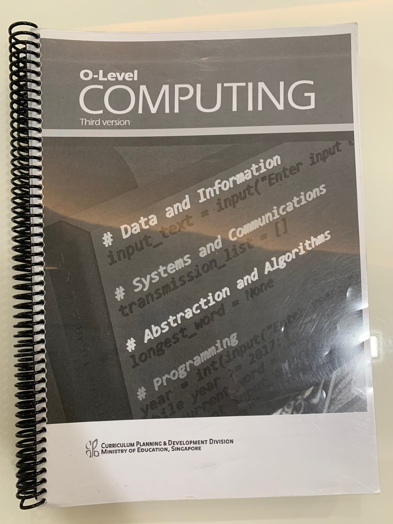 Gce O Level Computing 3rd Edition Textbook Printed Copy Hobbies And Toys Books And Magazines