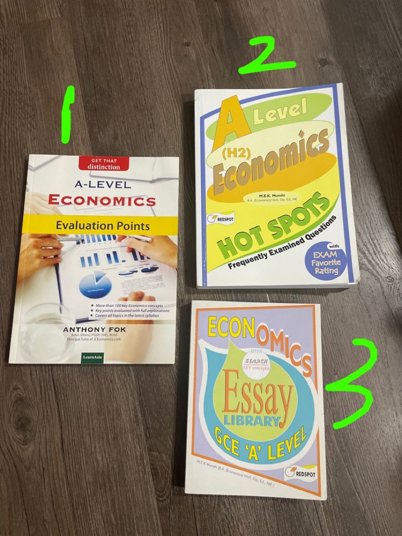 H2 Econs A levels model essays, assessment books, evaluation points ...