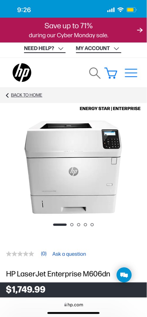 HP Laserjet Printer M606 DN, Computers & Tech, Printers, Scanners ...