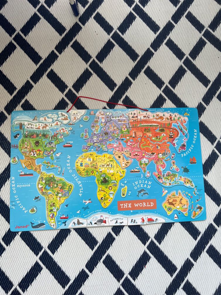JANOD world map magnet puzzle, Hobbies & Toys, Toys & Games on Carousell