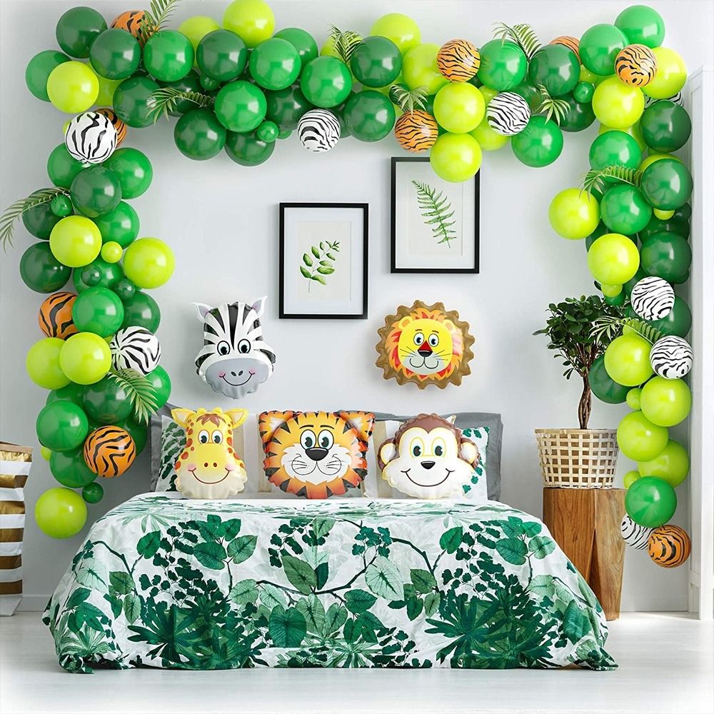 Jungle Safari Theme Balloon Birthday Set Party Balloon Decoration ...