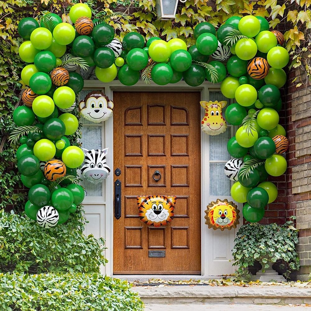 Jungle Safari Theme Balloon Birthday Set Party Balloon Decoration ...