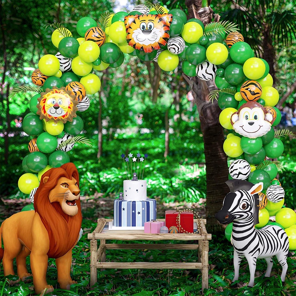 Jungle Safari Theme Balloon Birthday Set Party Balloon Decoration ...
