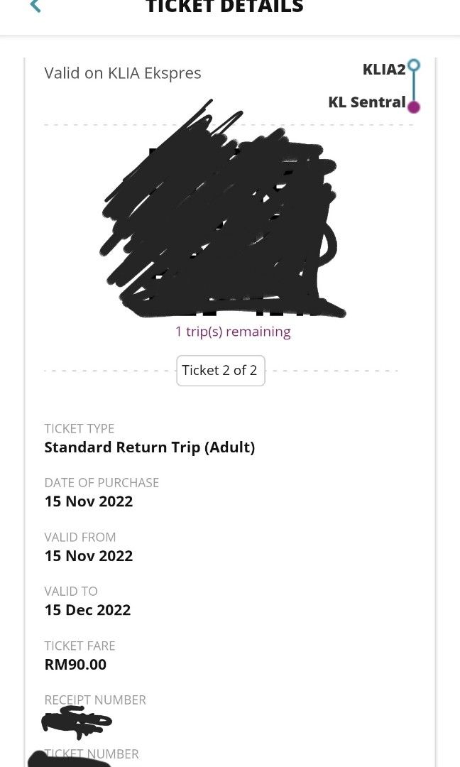 KLIA Ekspres - Sentral 2 tickets expires 15 Dec - 1 return, or 2 one ...