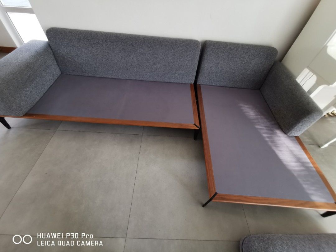 L Shap fabric sofa, Furniture & Home Living, Furniture, Sofas on Carousell
