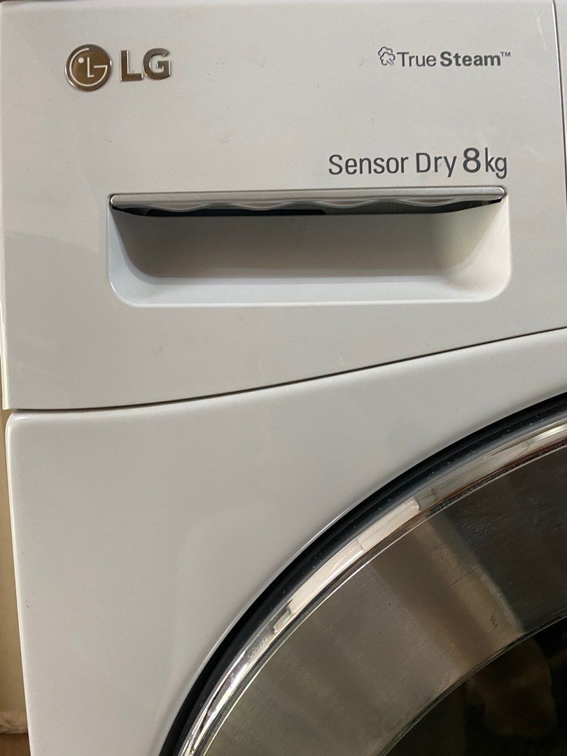 LG 8KG True Steam Sensor Dry Condenser Dryer, TV & Home Appliances ...