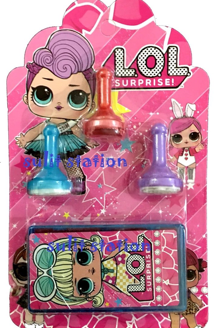 LOL SURPRISE DOLL GIRLS KIDS RUBBER STAMP with INK PAD ARTS CRAFTS TOYS ...