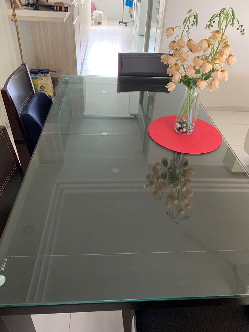 Lorenzo dining table with 4 high back chairs, Furniture & Home Living ...