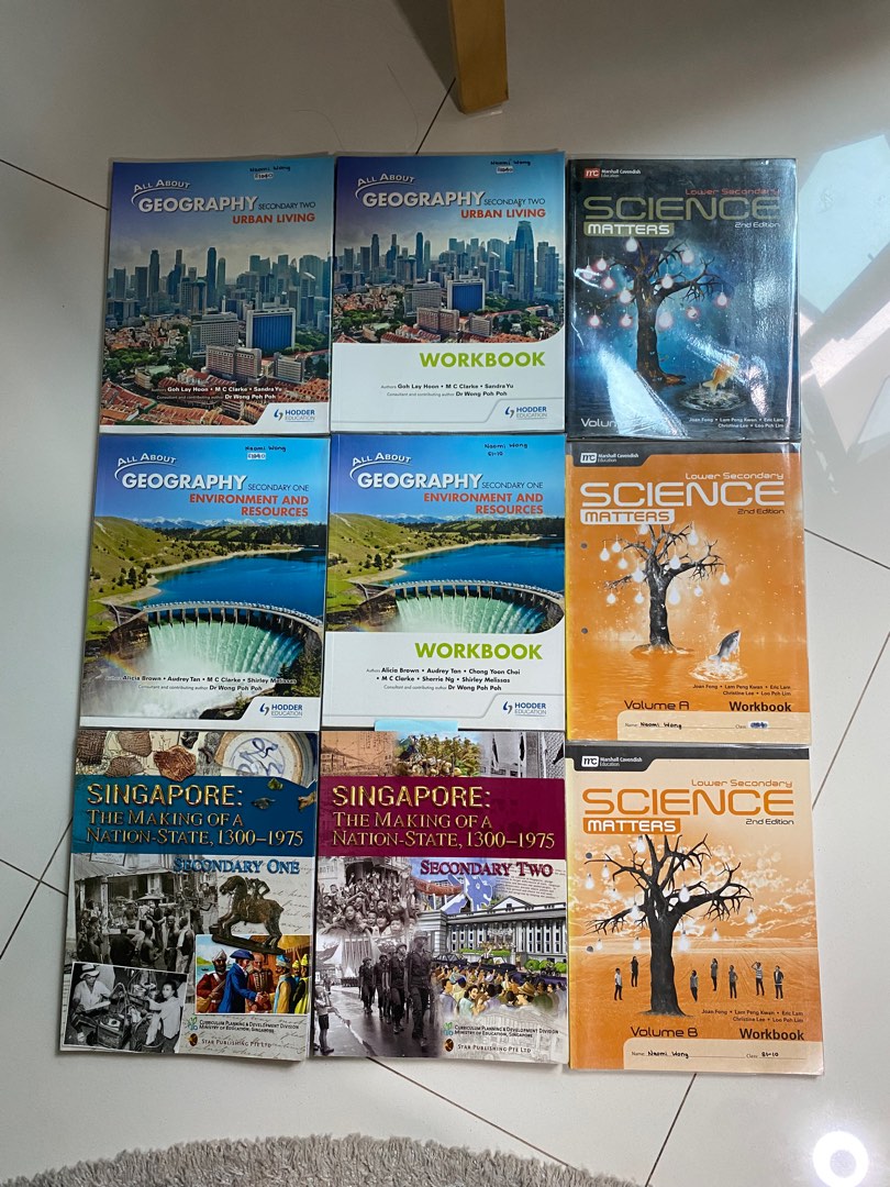 Lower Secondary/ Sec 1-2 Science, Geography, History Textbooks ...