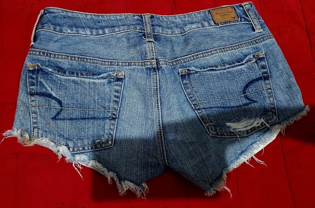 Maong tattered denim short, Women's Fashion, Bottoms, Shorts on Carousell