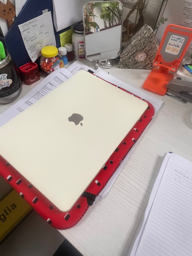 Milky White Macbook Air M1 2020 shell, Computers & Tech, Laptops ...