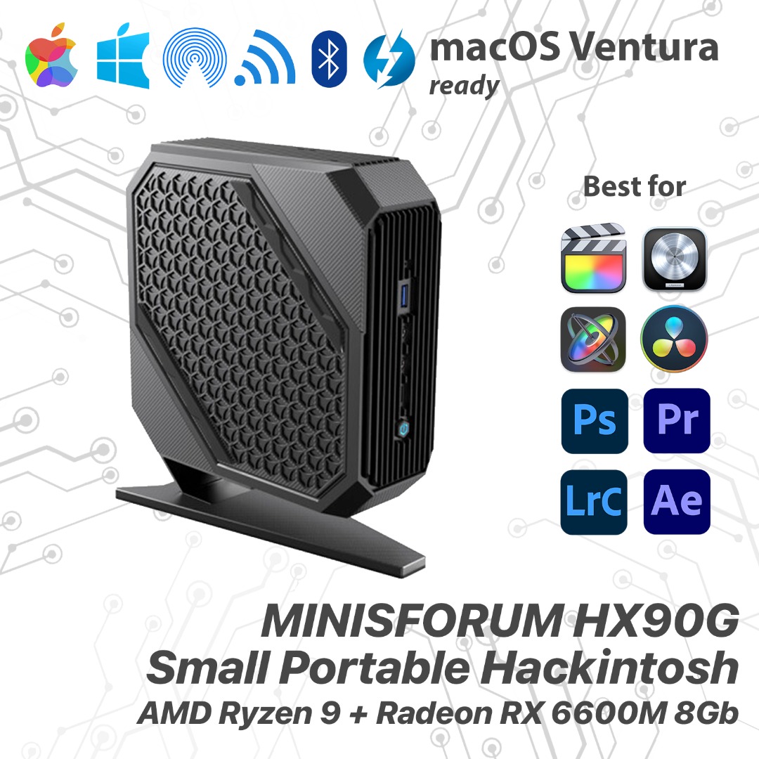 MINISFORUM HX90G Mini Portable Hackintosh PC, Computers & Tech ...
