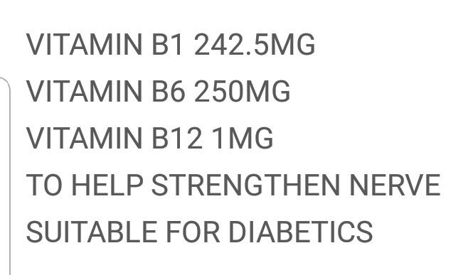 Neurovit Forte high strength vitamin B (B1, B6, B12), Health ...