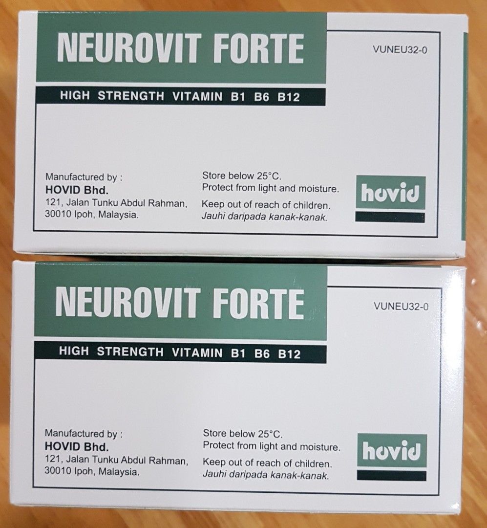 Neurovit Forte high strength vitamin B (B1, B6, B12), Health ...