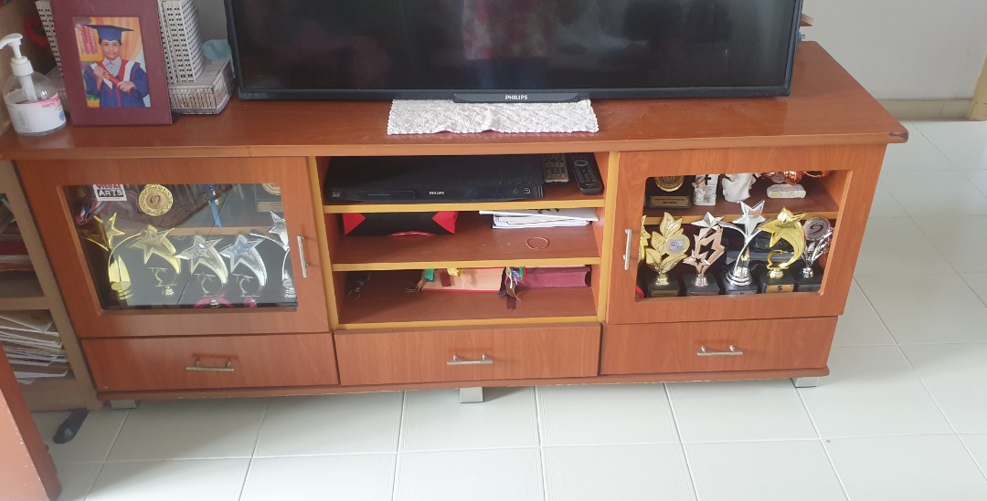 Nice brown Solid TV Console, Furniture & Home Living, Furniture, TV ...