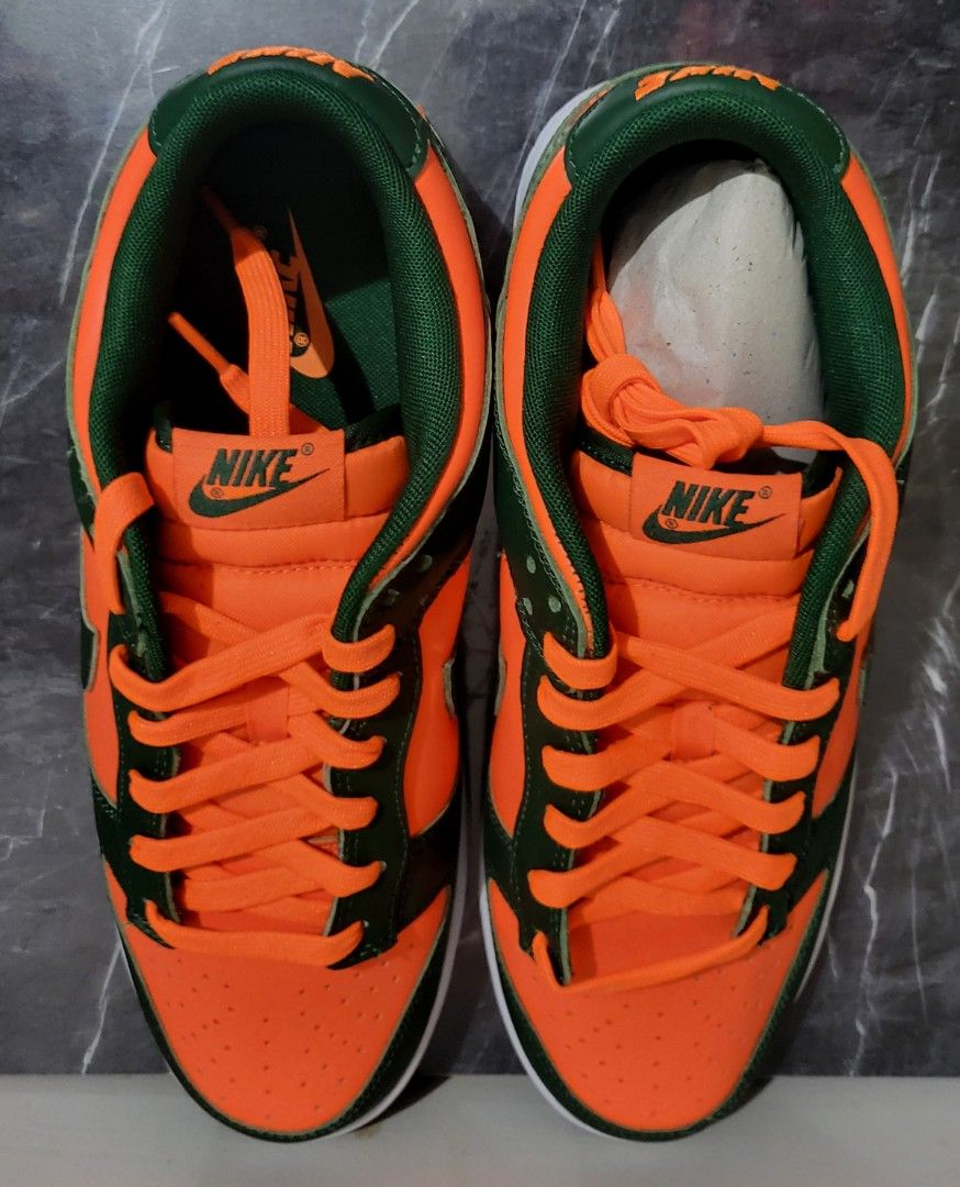 Nike Dunk Low Retro 'Miami Hurricanes' 10US, Men's Fashion, Footwear ...