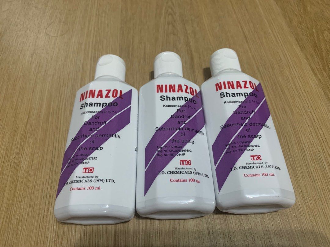 3 bottles of Ninazol anti-fungal shampoo Ketoconazole 2%, Beauty ...