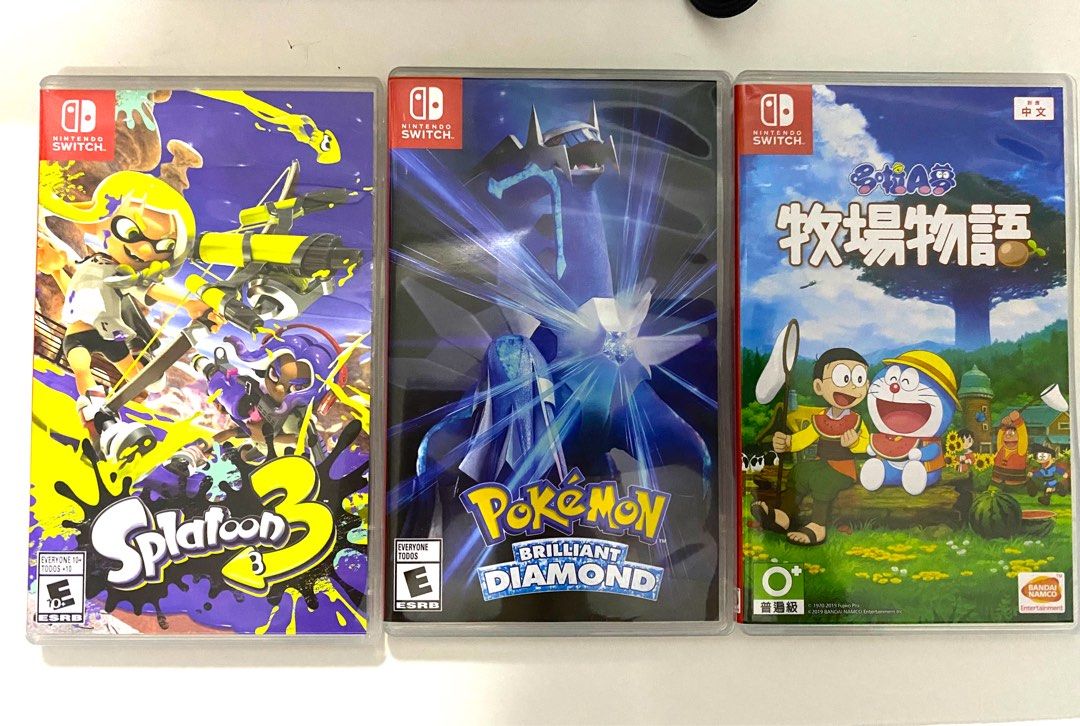 Nintendo Switch OLED Lite Splatoon 3 Pokemon Brilliant Diamon Doraemon ...
