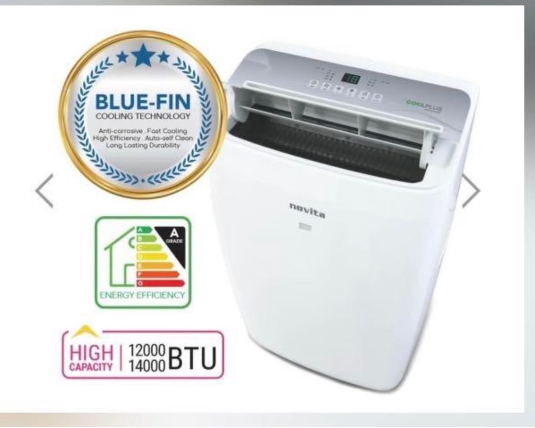 Novita CoolPlus 3 in 1 Portable Airconditioner NAC12000, TV & Home Appliances, Air Conditioners ...
