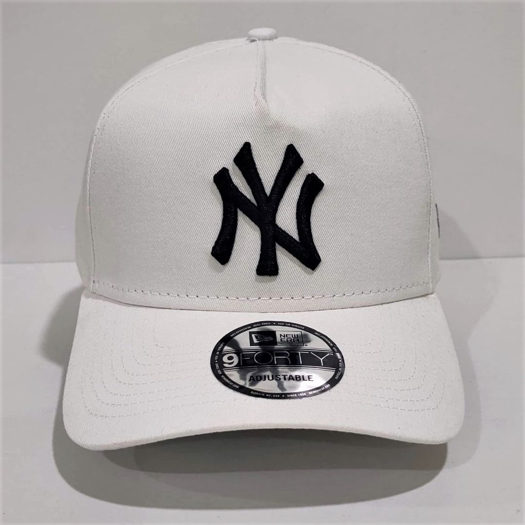 NY Yankees 9Forty A-Frame Cap - White / Black, Men's Fashion, Watches ...