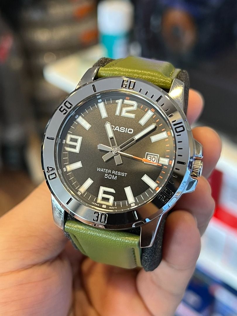 ORIGINAL CASIO Analog Men's Watch MTP-VD01L-3B / Legit Casio Vintage ...