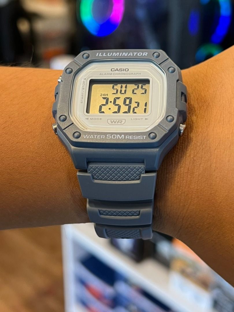 Original Casio Watch W218HC-2AV | Illuminator Watch Casio | Unisex ...