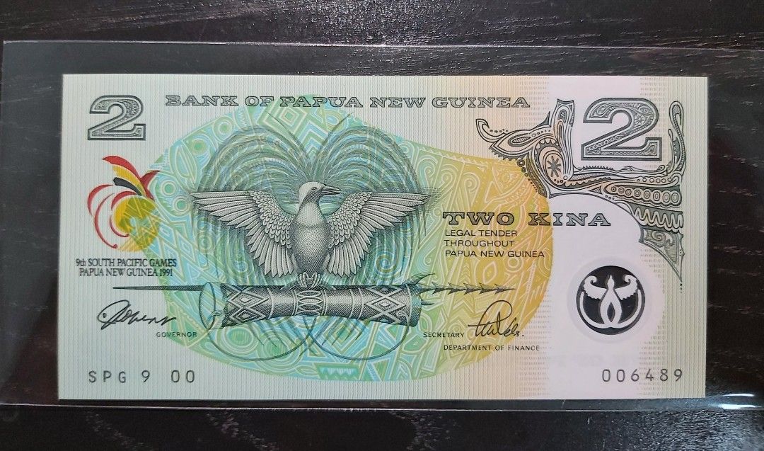 Papua New Guinea 2 Kina ommemorative banknote, Hobbies & Toys ...