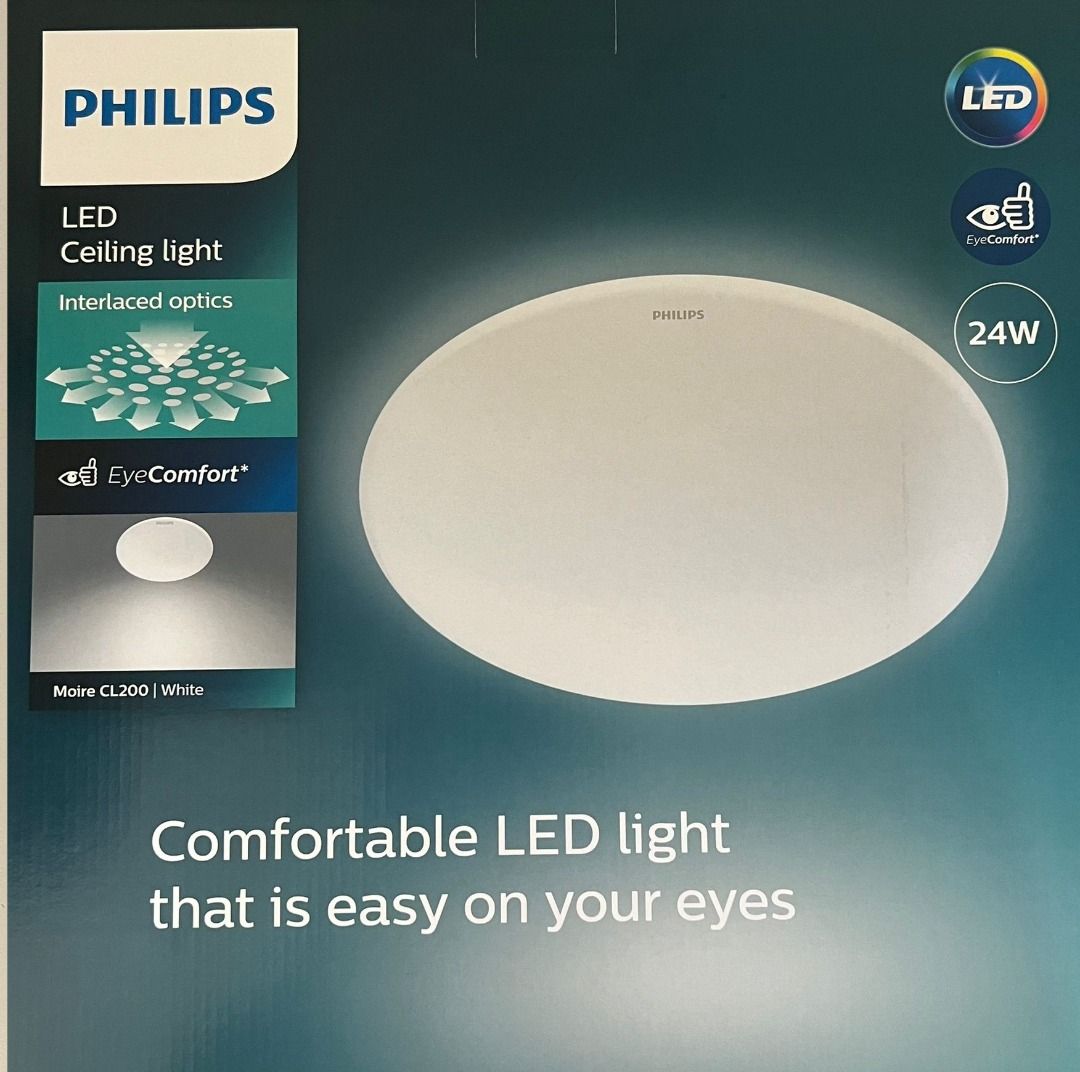 Philips LED Ceiling Light 10W / MEGAMAN 24W NEW Model, Furniture & Home ...