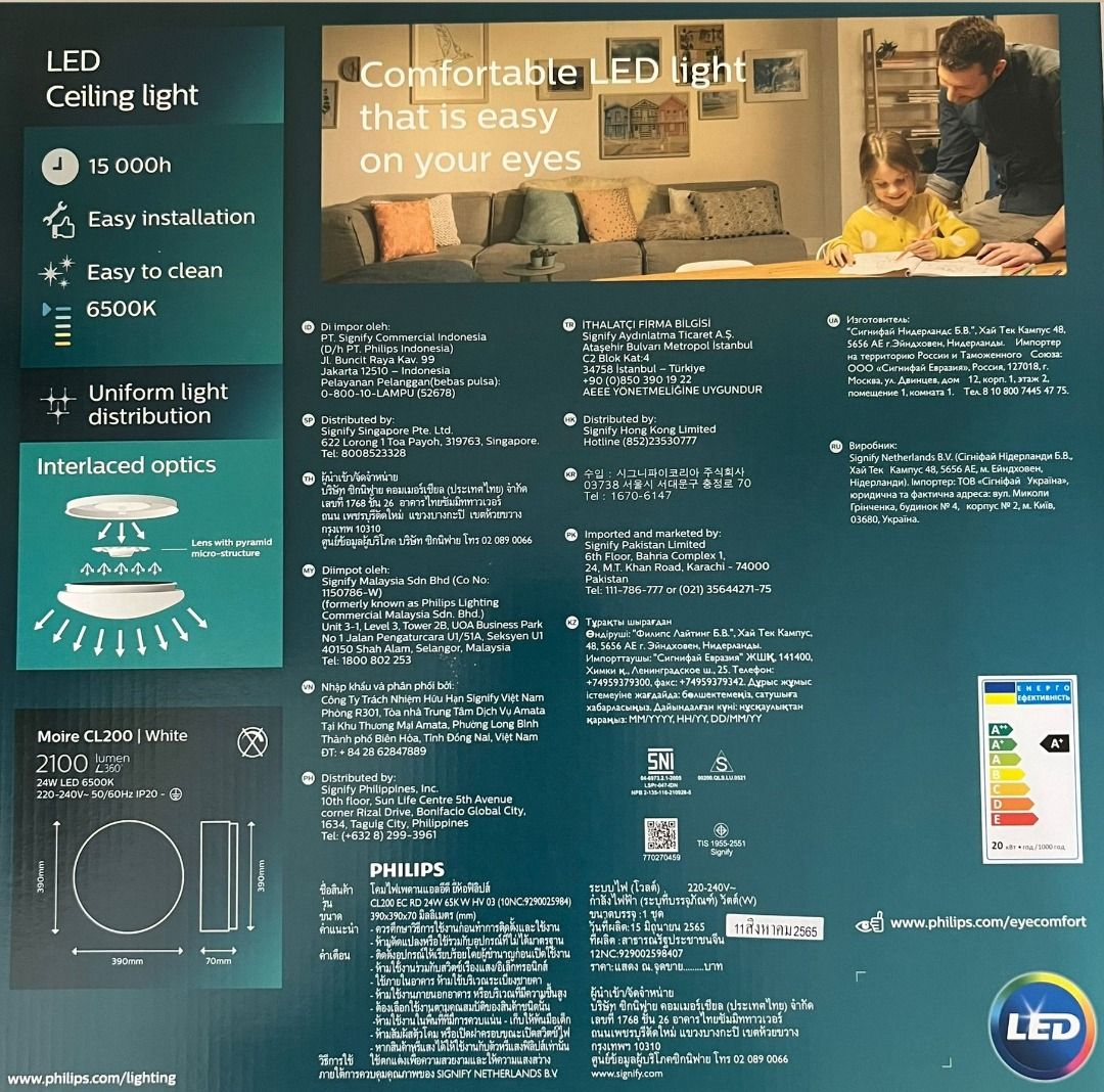 Philips LED Ceiling Light 10W / MEGAMAN 24W NEW Model, Furniture & Home ...