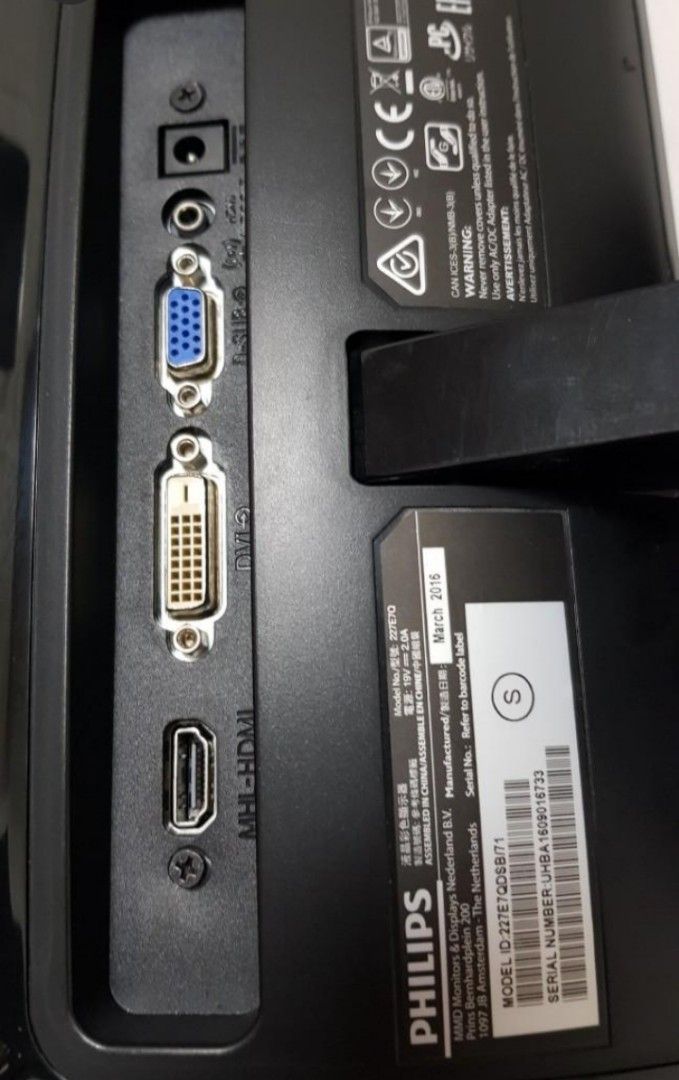 phillips monitor 227e 22" inches, Computers & Tech, Desktops on Carousell