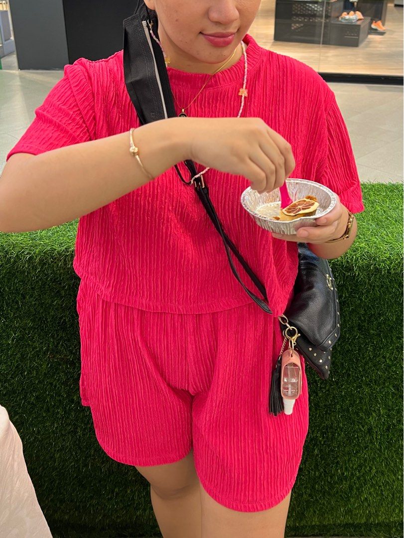 Plus size Hot Pink Coordinates, Women's Fashion, Dresses & Sets, Sets ...