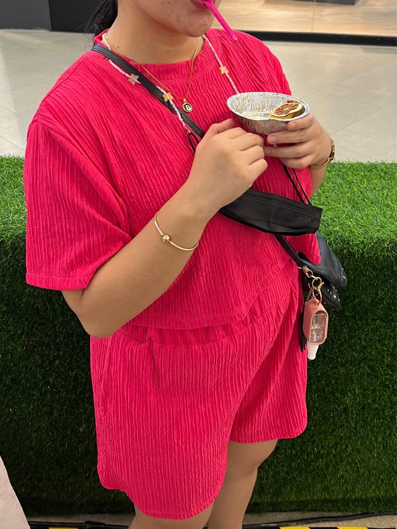 Plus size Hot Pink Coordinates, Women's Fashion, Dresses & Sets, Sets ...