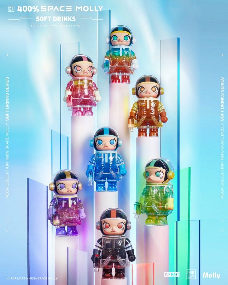 [POPMART] MEGA MOLLY 400% SOFT DRINKS SERIES FULL SET AND INDIVIDUAL ...