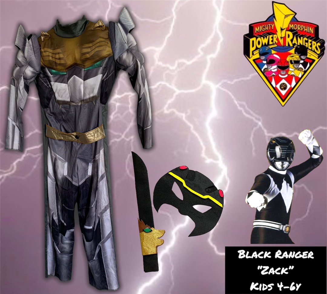 Black Ranger Costume Power Ranger Goushi Black Ranger Jumpsuit Cosplay