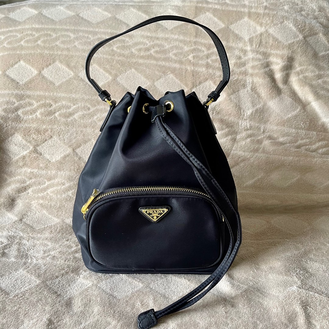 Prada bucket bag medium, Luxury, Bags & Wallets on Carousell