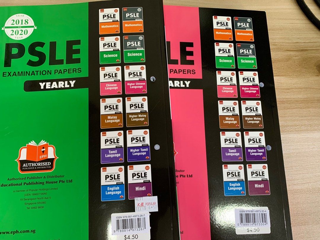 PSLE examination papers yearly 2018-2020, Hobbies & Toys, Books ...
