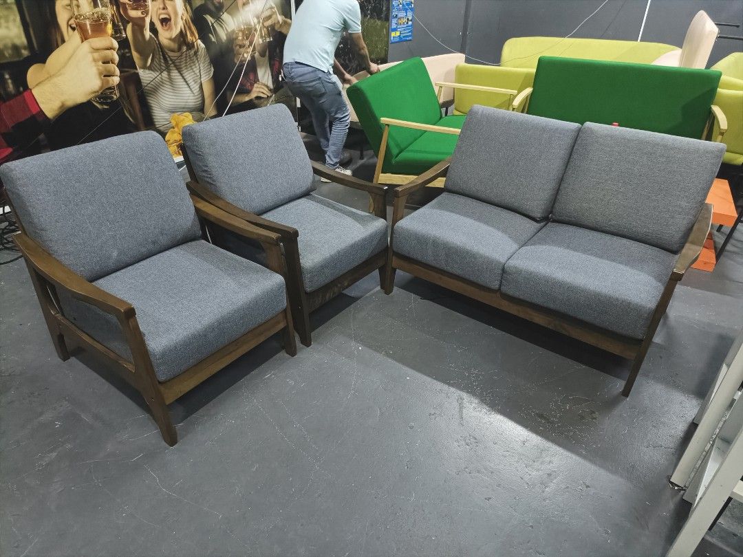 Retro sofa set., Furniture & Home Living, Furniture, Sofas on Carousell
