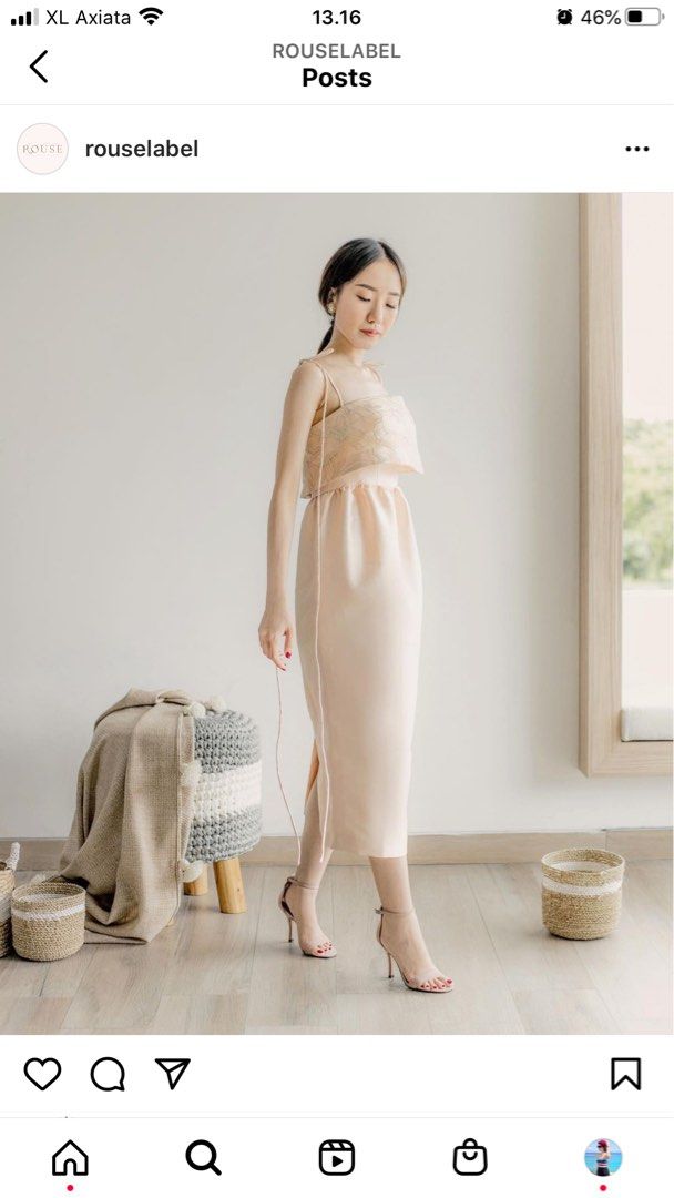 #dijualcepat Rouselabel Party Dress Champagne gold no gazelle savvy lafleursign duma krinou zara ...