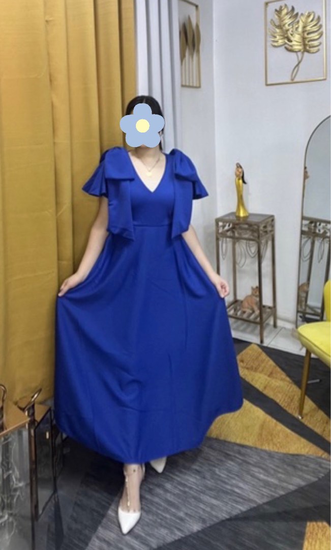 Royal Blue Ribbon Dress, Women's Fashion, Dresses & Sets, Dresses on ...