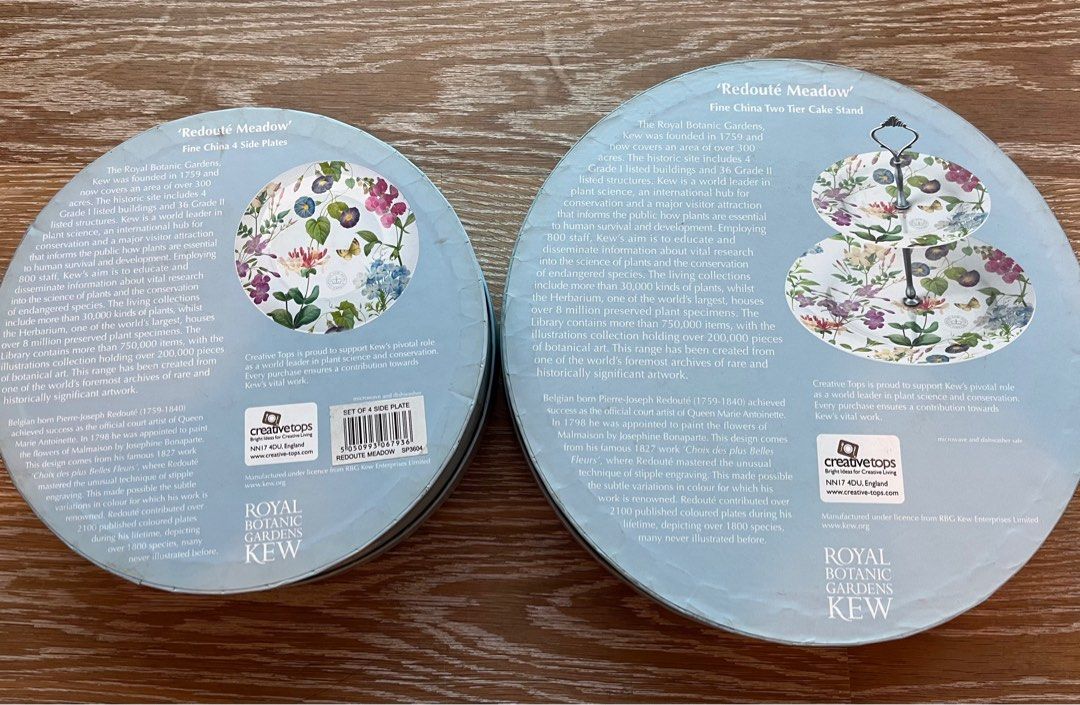 全新Royal Botanic Gardens Kew cake stand 及三隻餅碟, 傢俬＆家居, 廚具和餐具, 餐具和餐具 ...