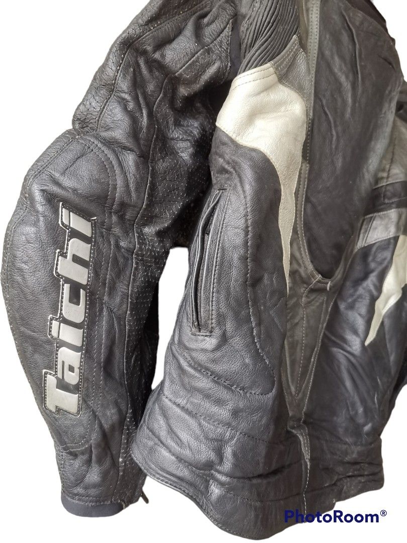 Rs Taichi Leather Riding Jaket, Men's Fashion, Coats, Jackets and Outerwear on Carousell