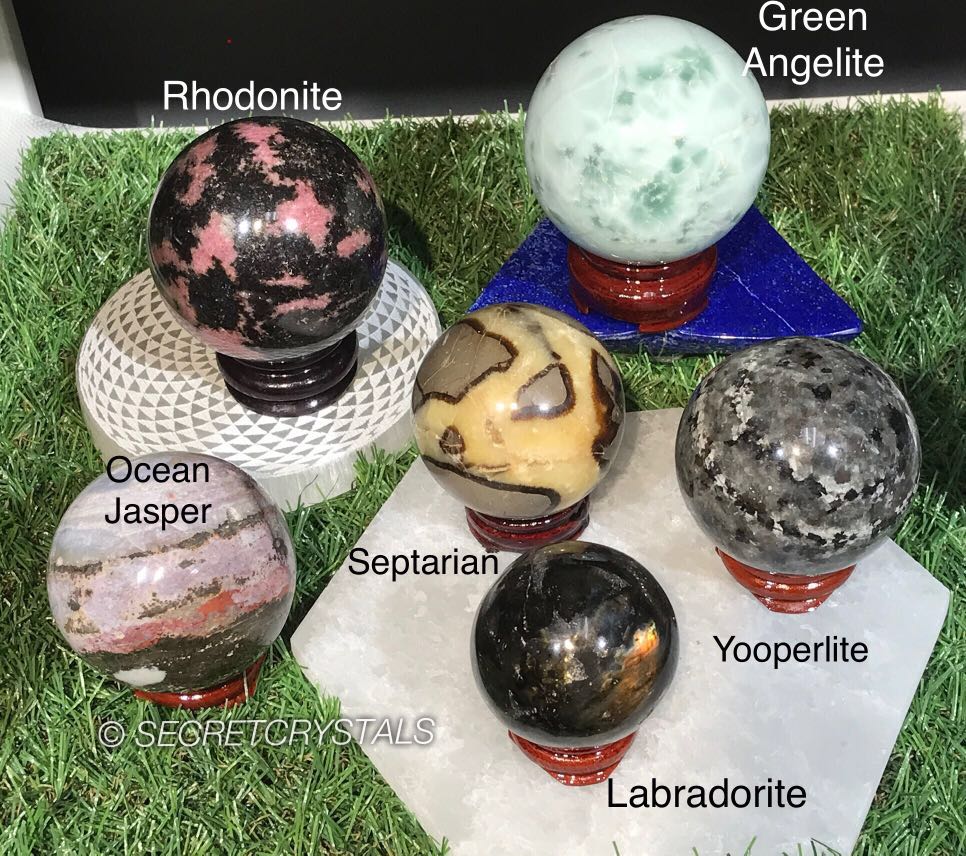 SALE! Crystal balls collection - black tourmaline sphere, malachite ...