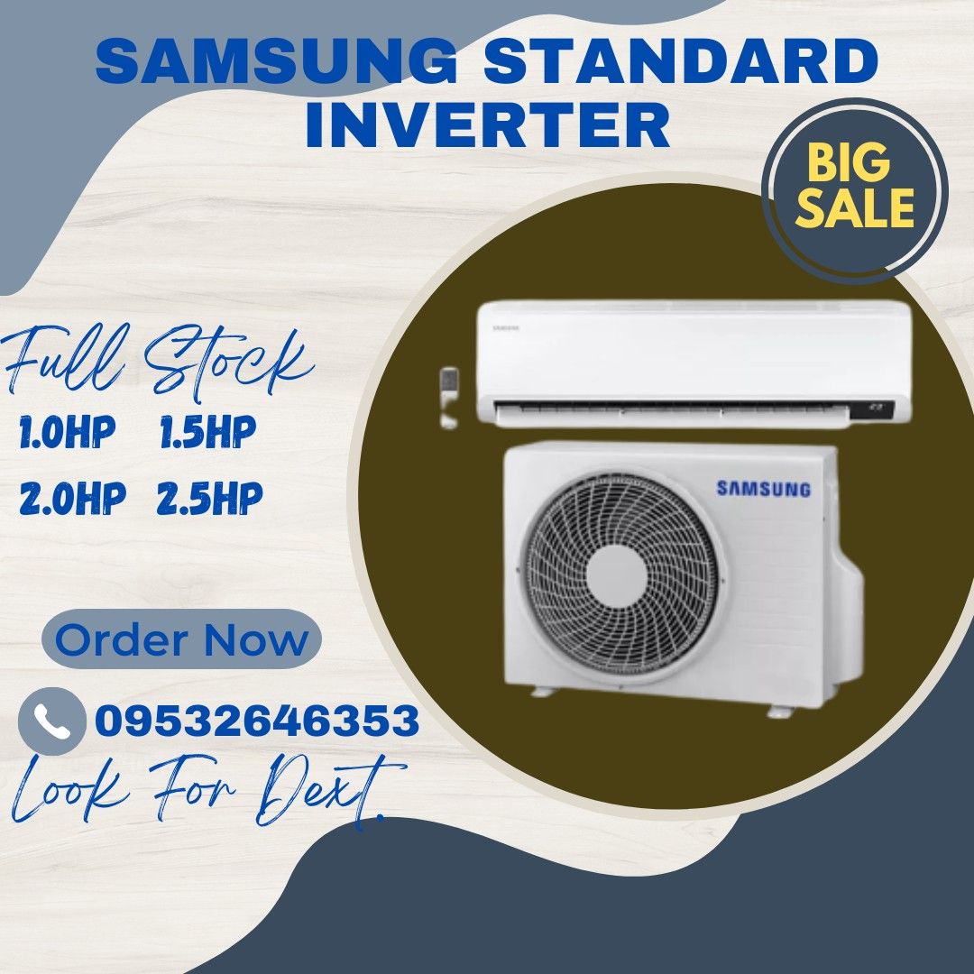 SAMSUNG STANDARD SPLIT TYPE AIRCON BRAND NEW SEALED WITH FREE ...