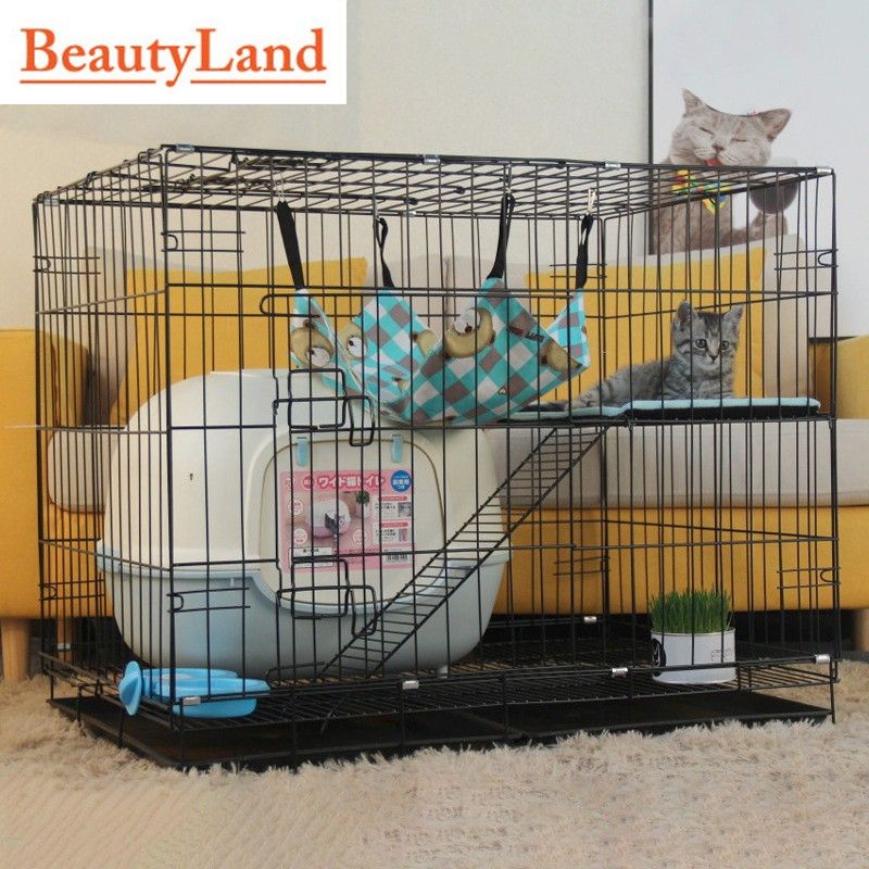 Sangkar Kucing 2 Tingkat + Steel Mesh dan clip, Pet Supplies, Homes ...