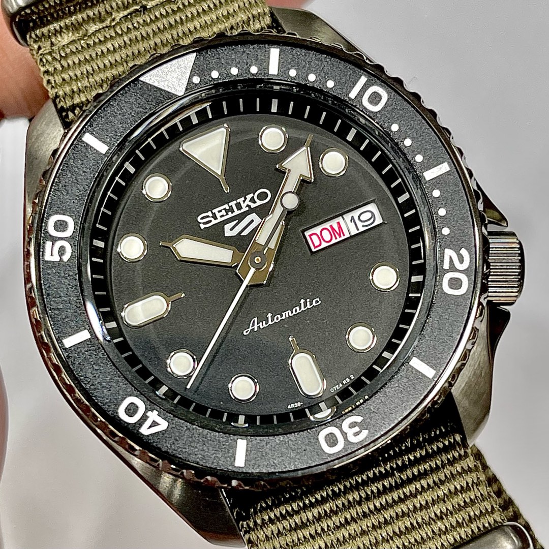 Seiko Black 5KX on Military Nato strap SRPD65K4, Men's Fashion, Watches ...