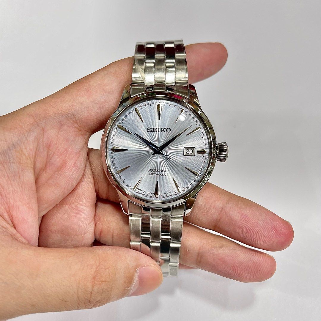Seiko Light Blue Skydiving Presage Cocktail Time SRPE19, Men's Fashion ...