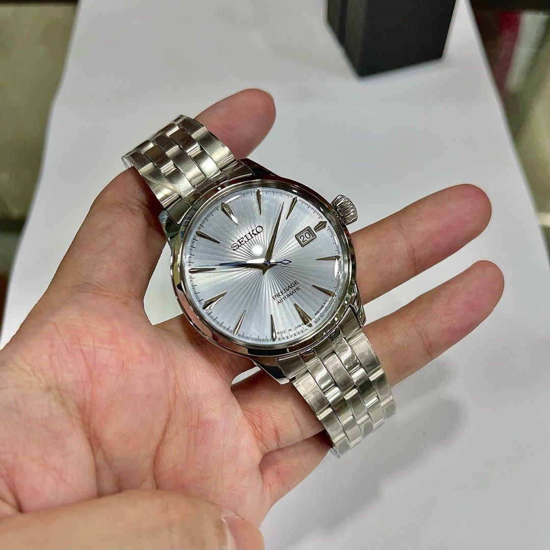 Seiko Light Blue Skydiving Presage Cocktail Time SRPE19, Men's Fashion ...